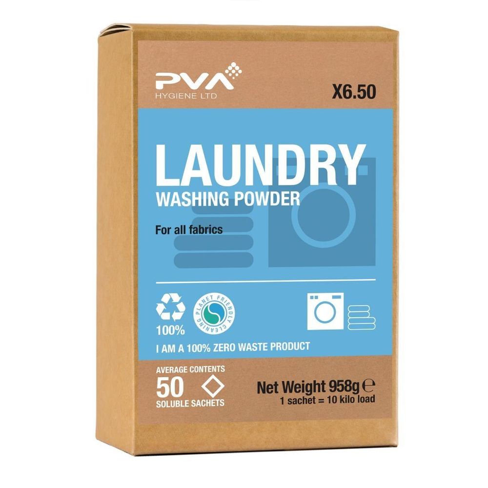 PVA Hygiene Laundry Washing Powder Soluble Sachets (50 Sachets)
