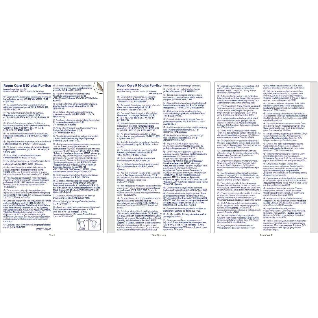 CX815 - 7519640 - Room Care R10-plus Pur-Eco Neutral Floor Cleaner ...