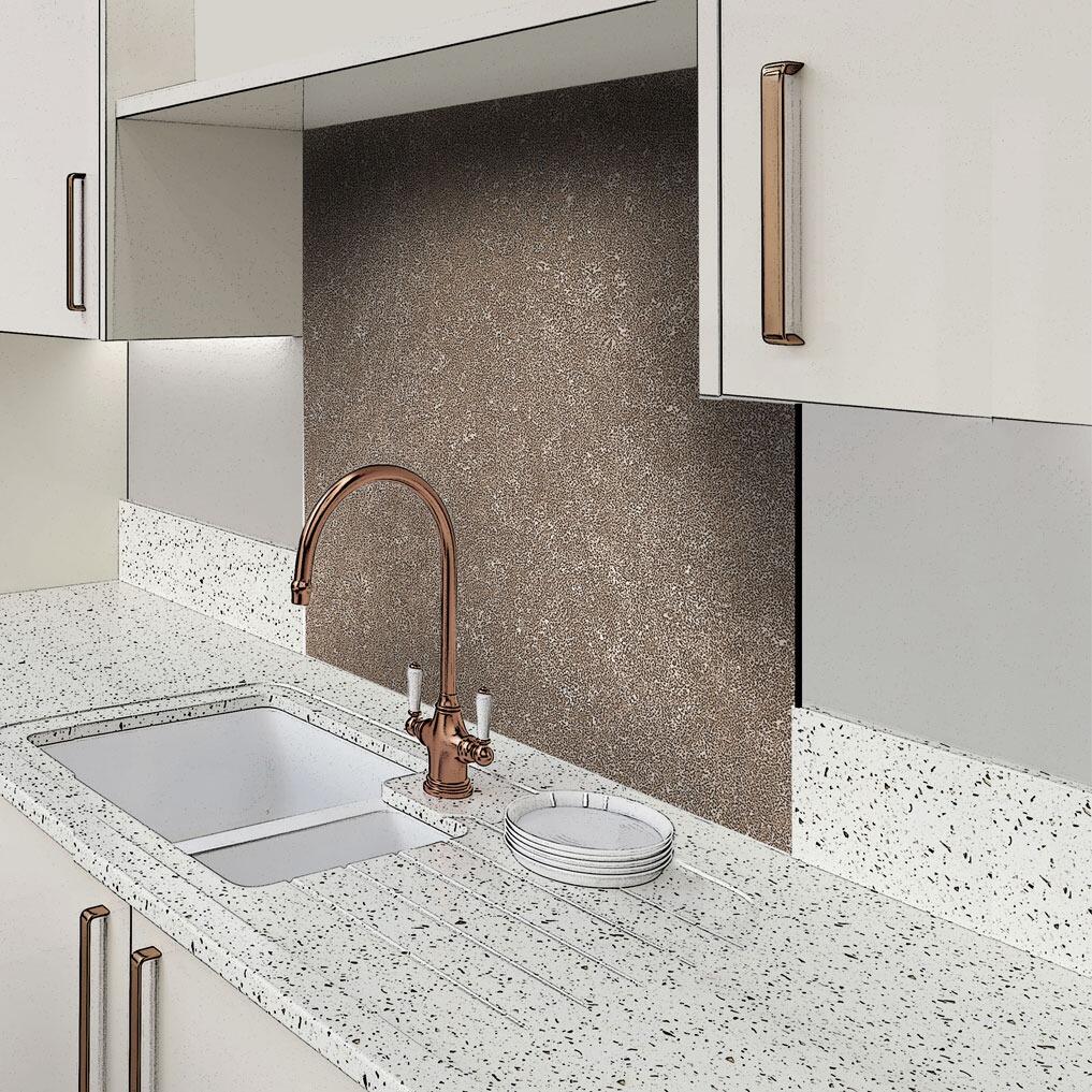Copper - Basalt Colour Kitchen Splashback