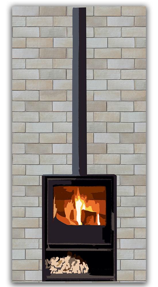 Diamond Caramel decorative stove heat shield