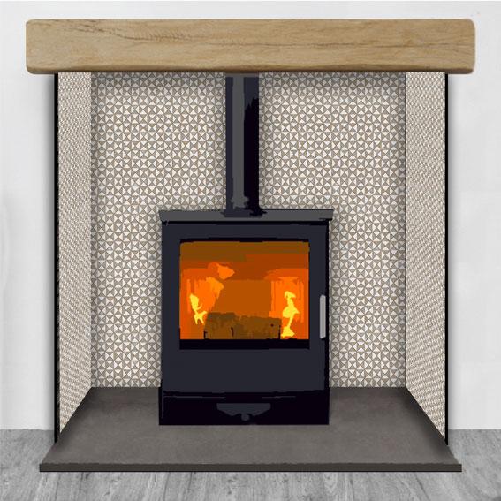 Square Diamond Caramel Fire Chamber