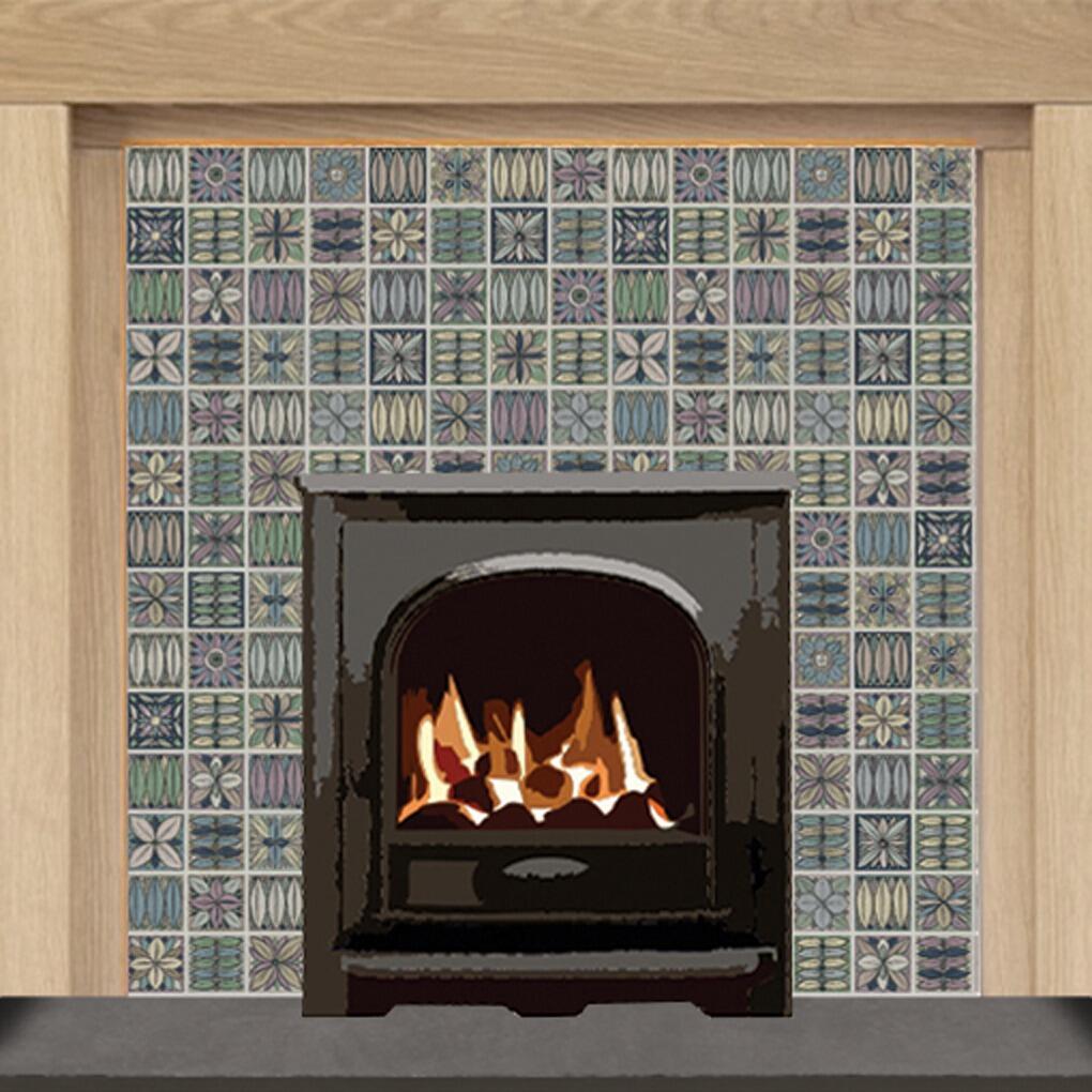 Flower Tile Fireback