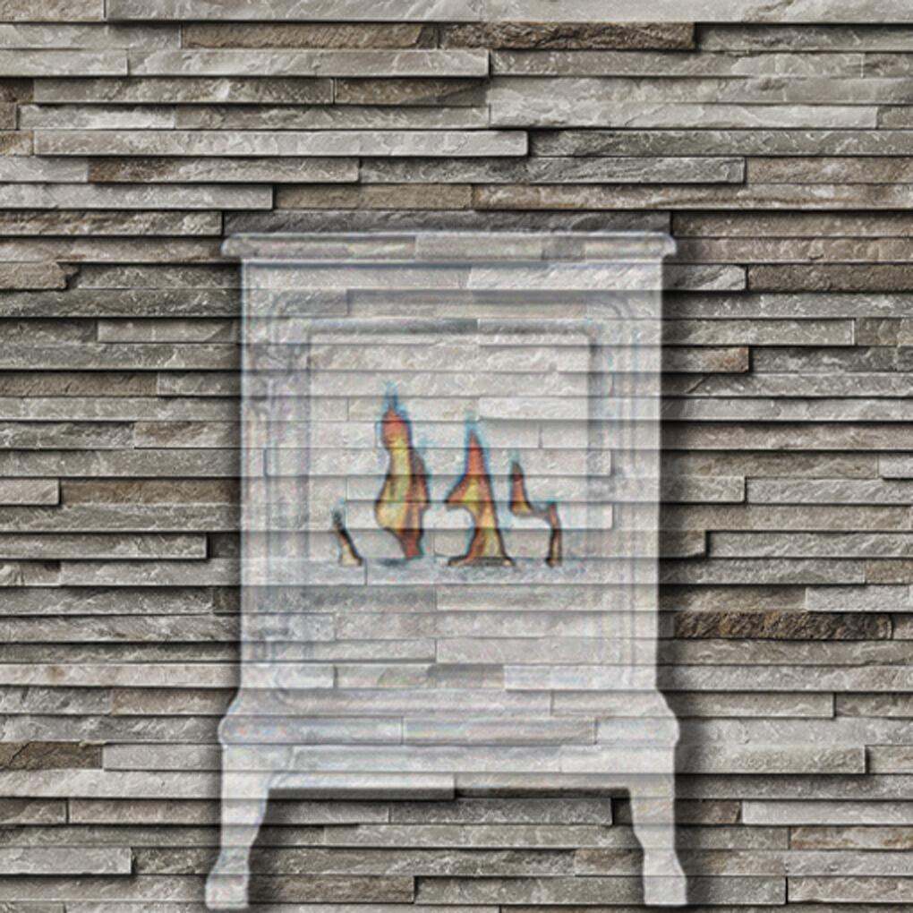 Split Face Stone Fireback