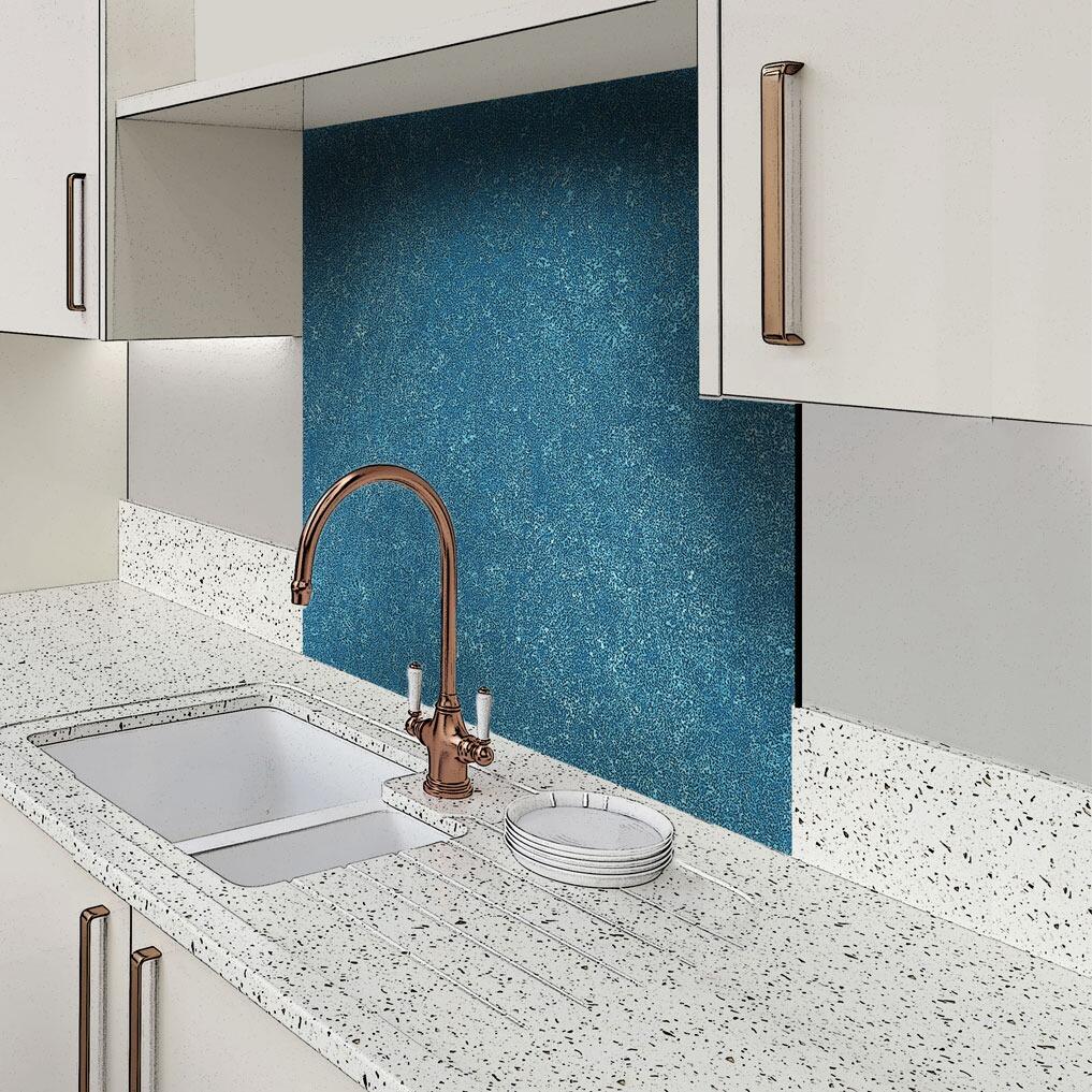 Aqua - Basalt Colour Kitchen Splashback