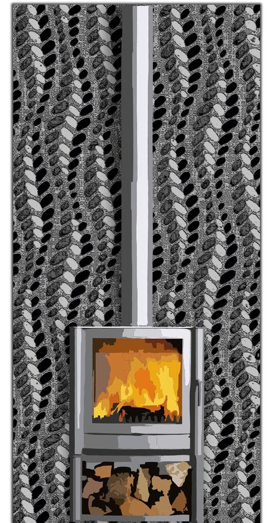 Black Pebble Weave Heatshield