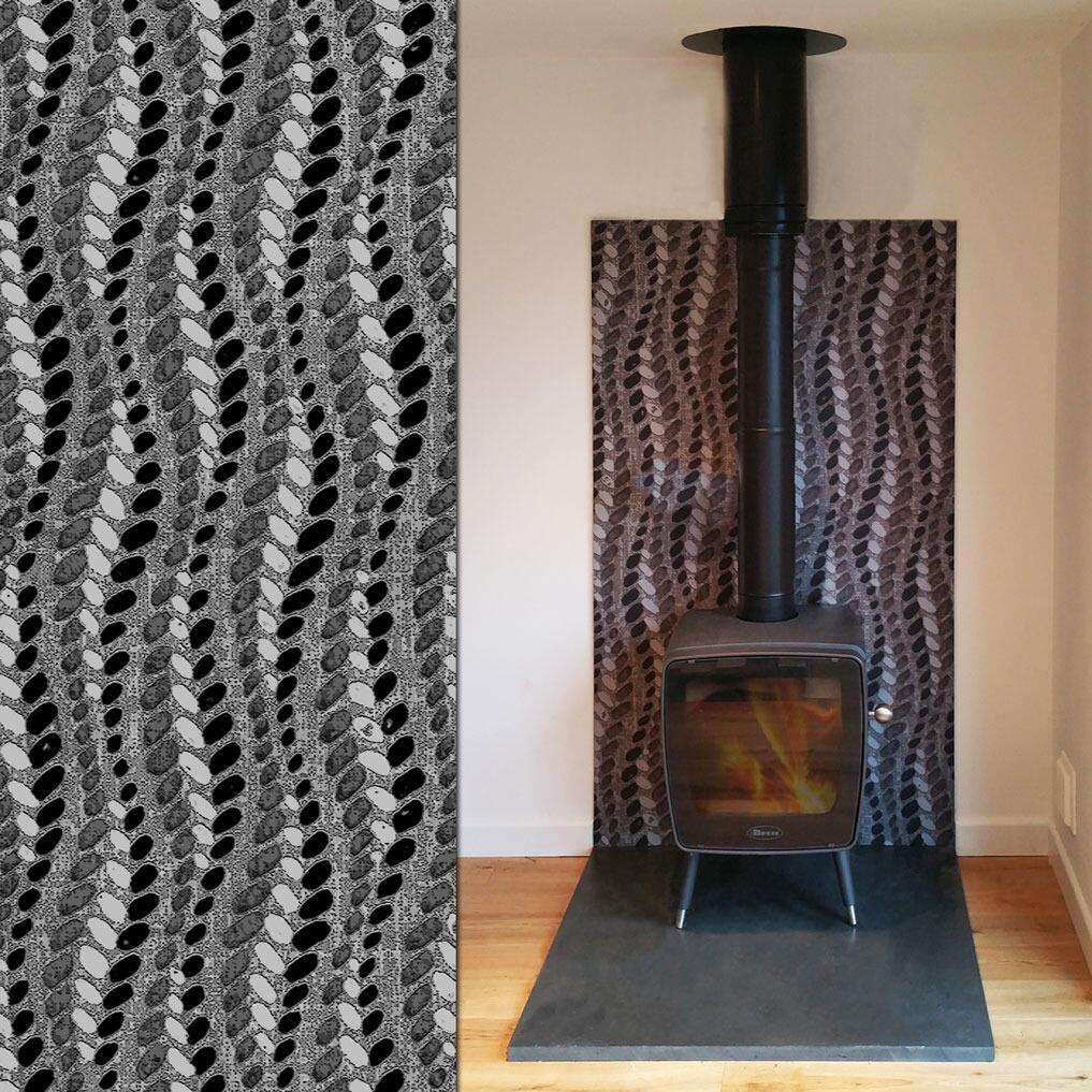 Black Pebble Weave Heatshield