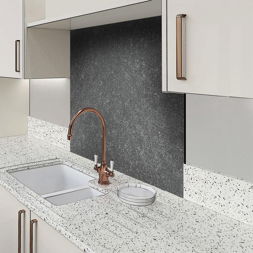 Slate - Basalt Colour Kitchen Splashback