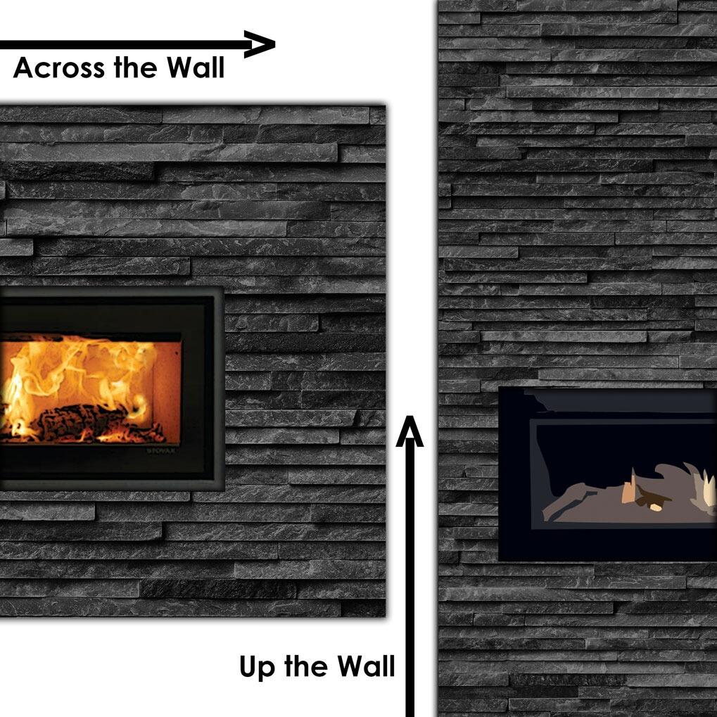 Splitface Stone - Black Wall Board