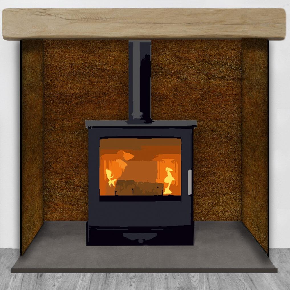 Metallic Fire Chamber Range | Designer Coloured Fireplaces
