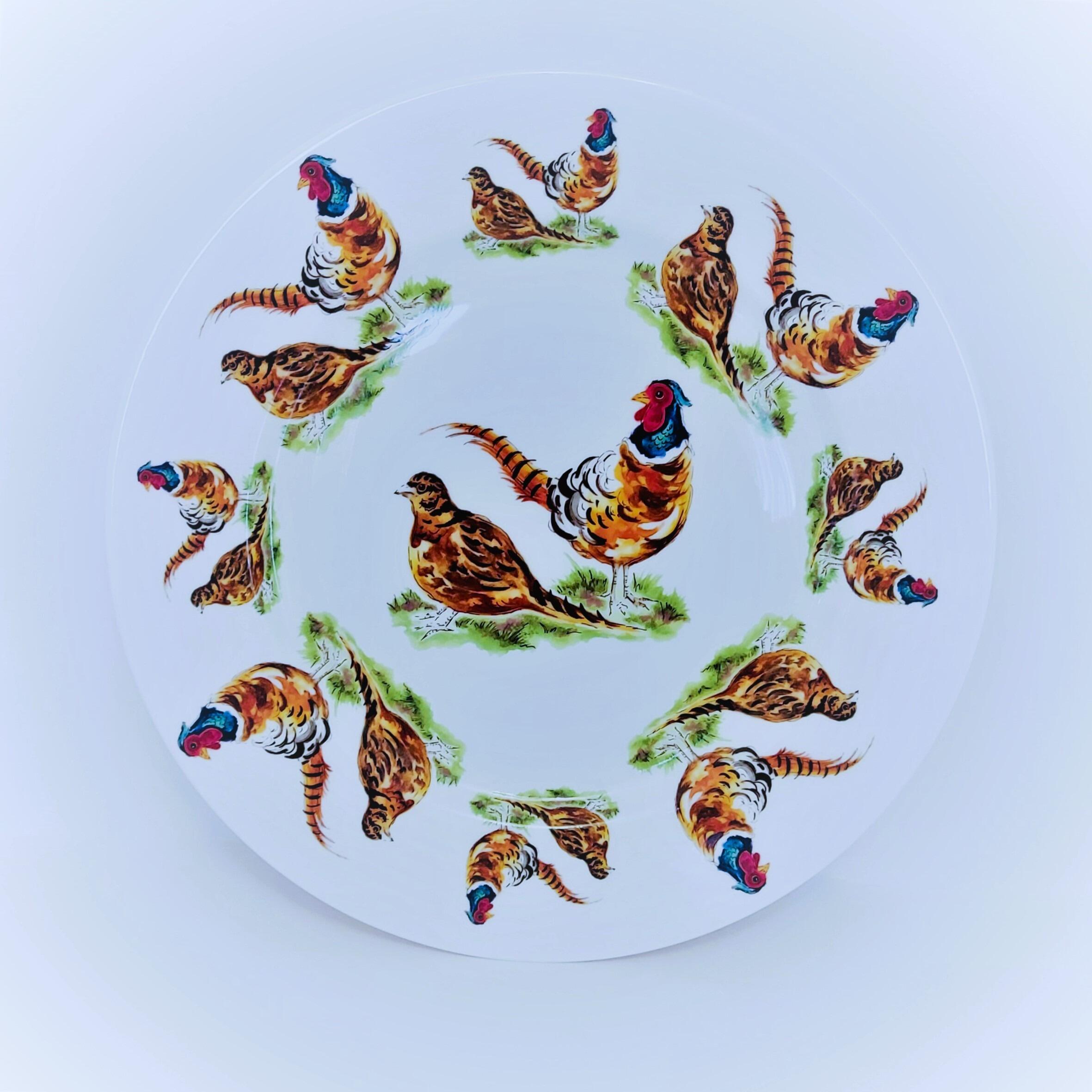 Pheasants large plate