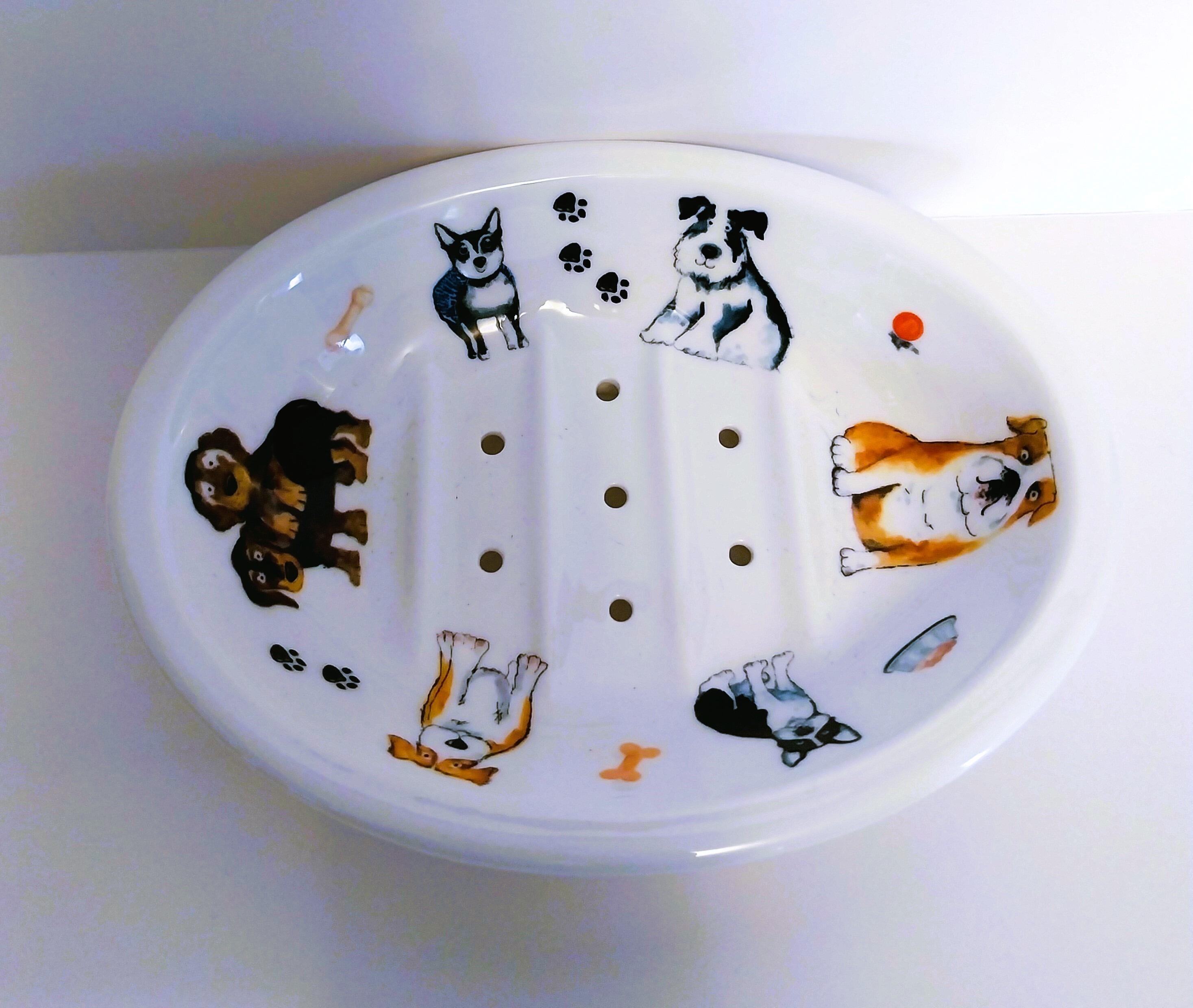 Dog's designed soap dish