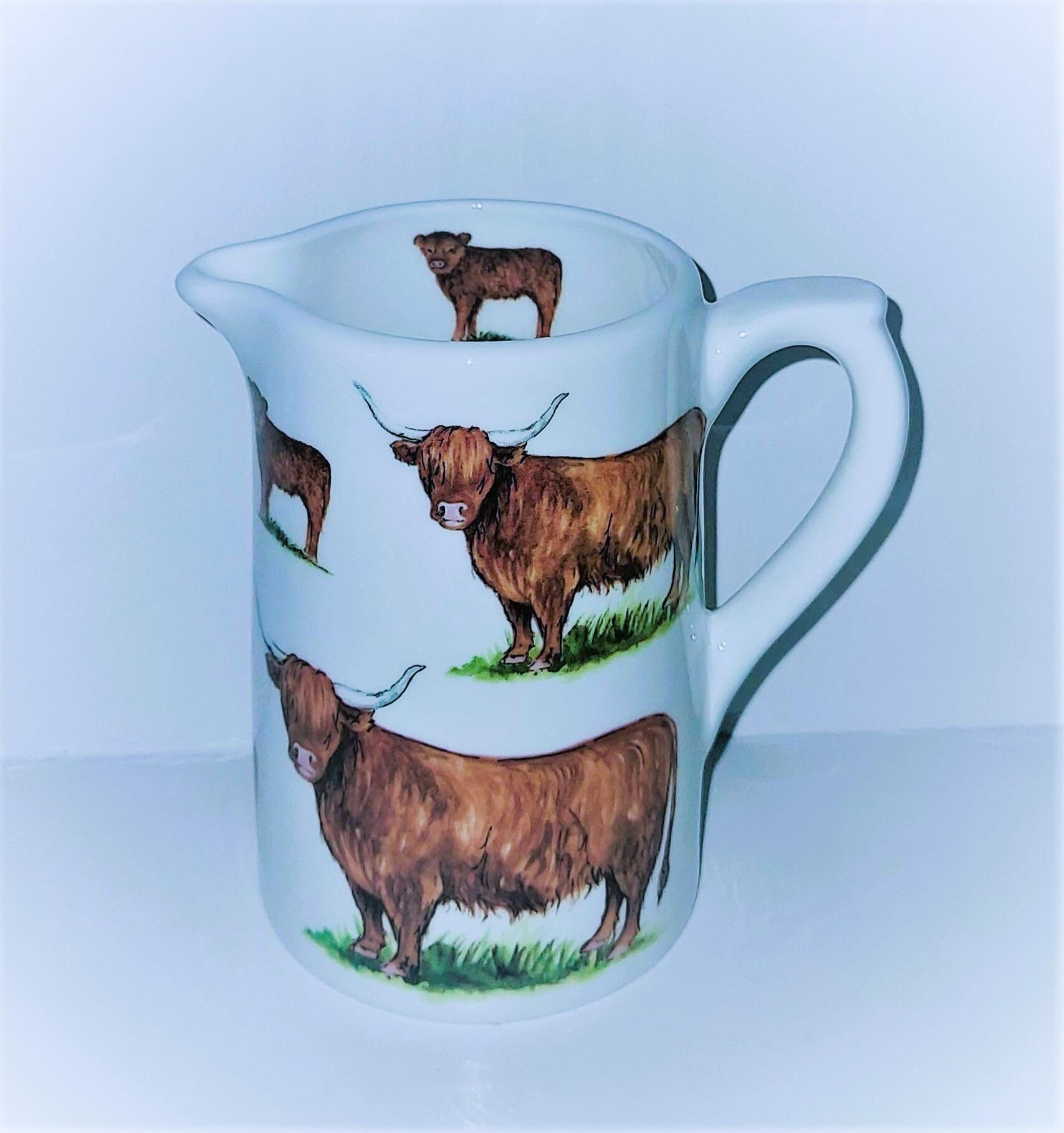 Highland cow small jug