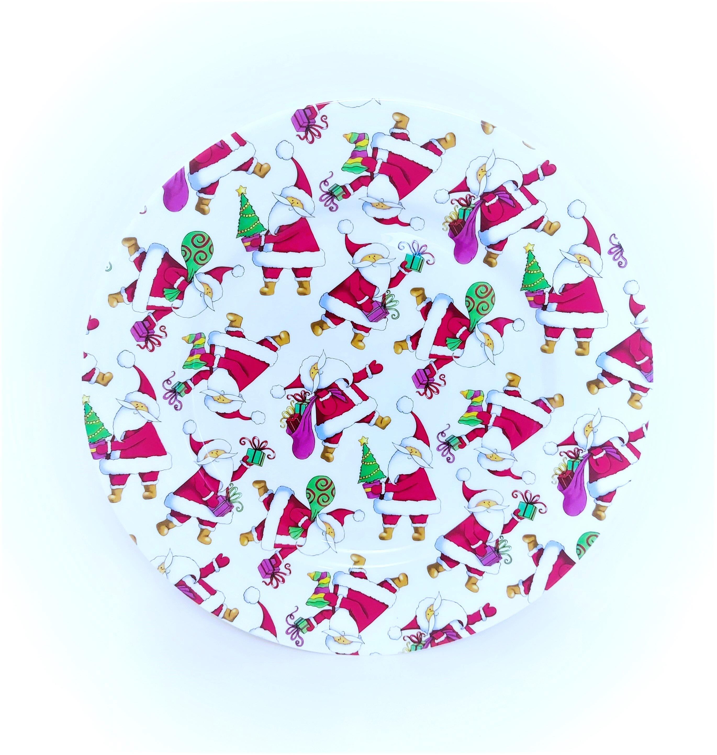 Christmas santa's lunch plate