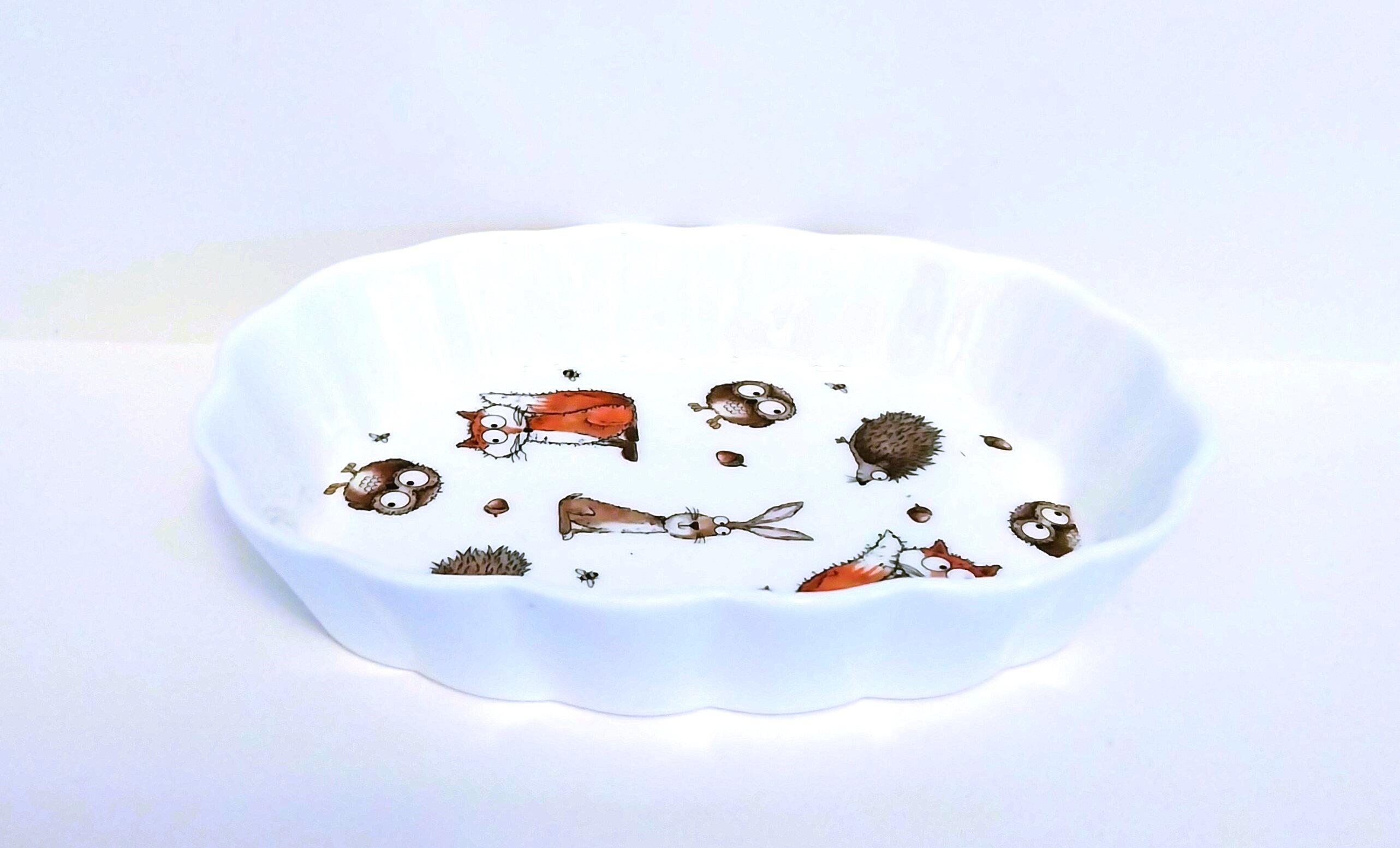 Woodland animals dish