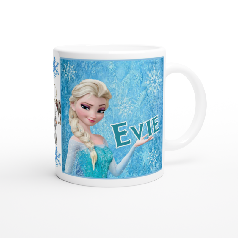 Personalised Frozen Elsa Theme Ceramic Mug