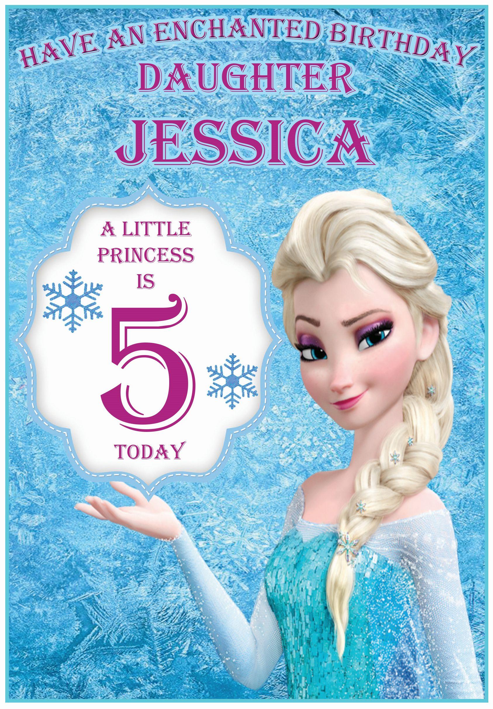 Personalised Frozen Elsa Birthday Card