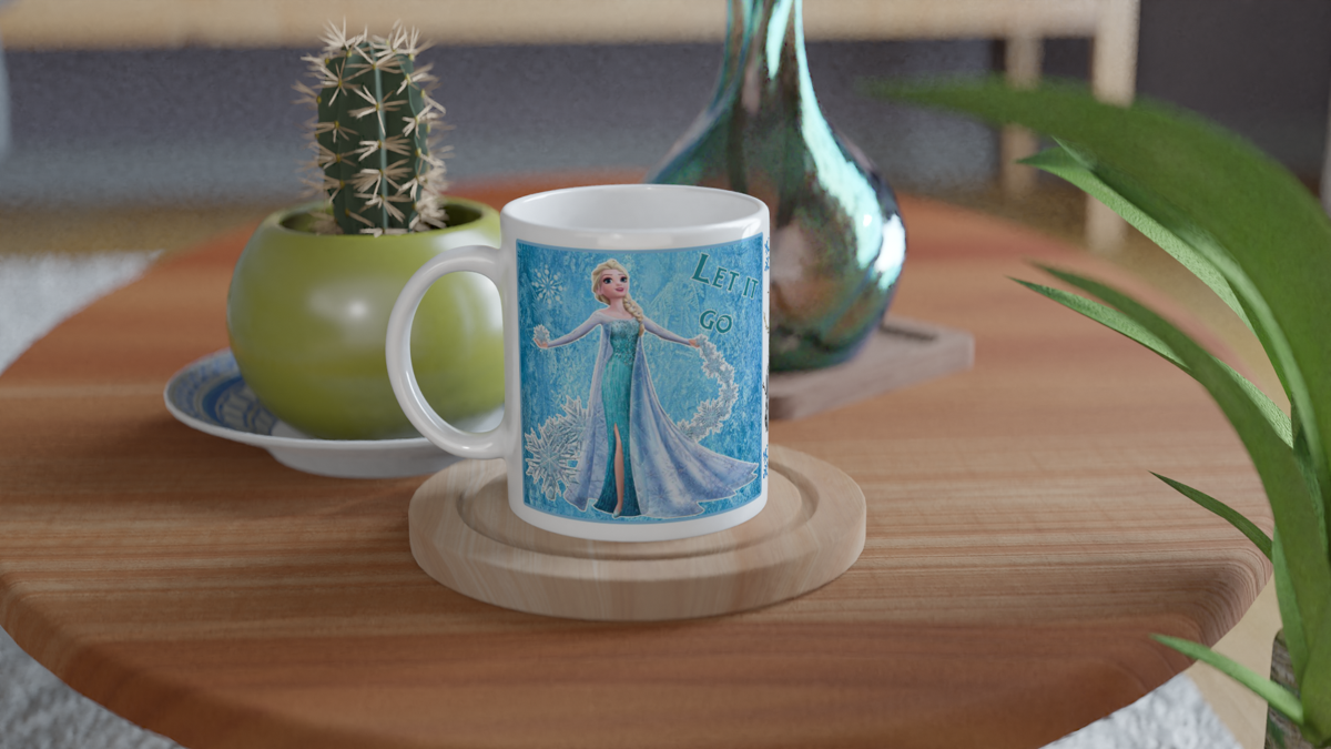 Personalised Frozen Elsa Theme Ceramic Mug
