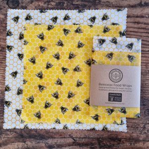 Bumble Bee Beeswax Wrap Gift Set – 3 Sizes | Handmade in Scotland