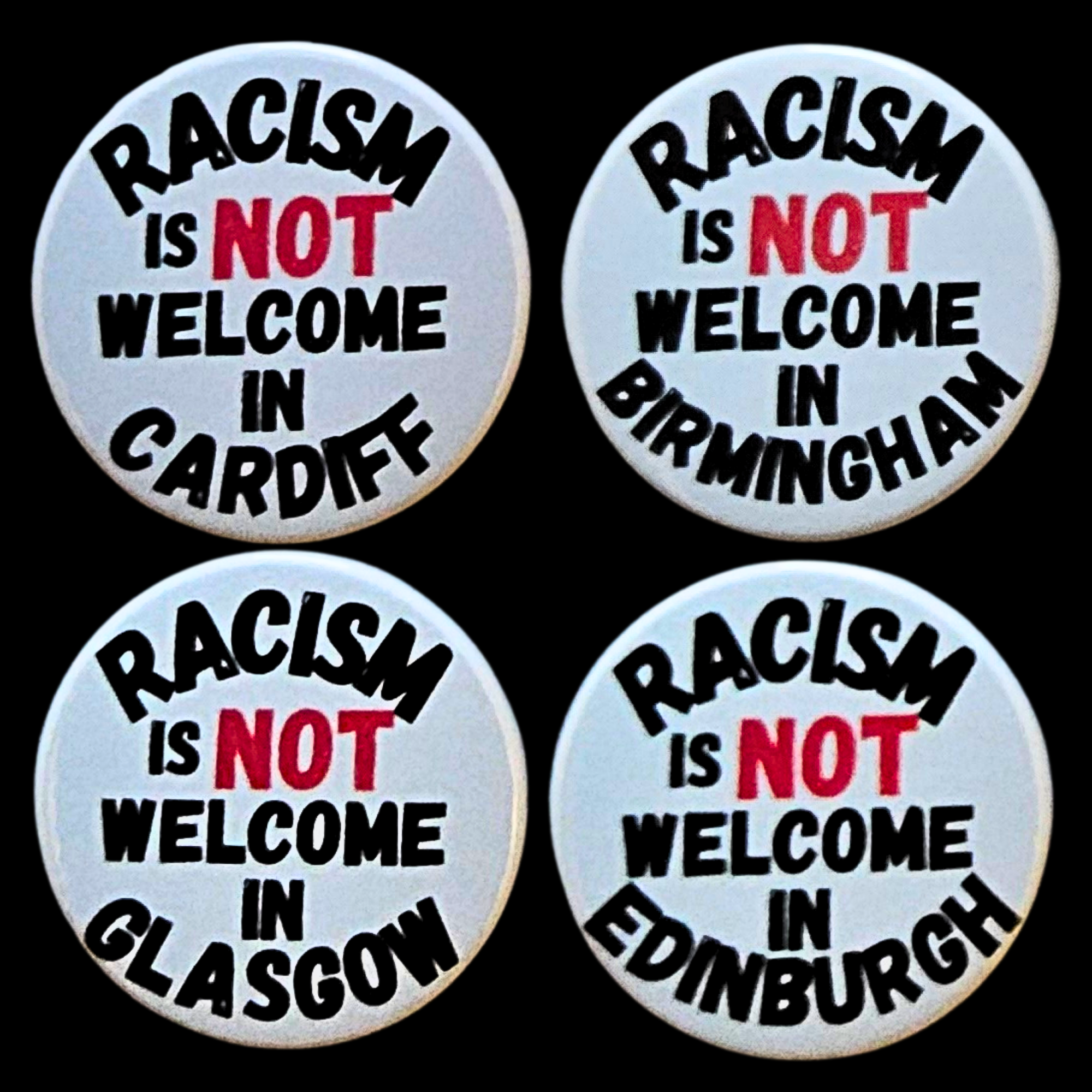 .Racism is not welcome badges pin badges
