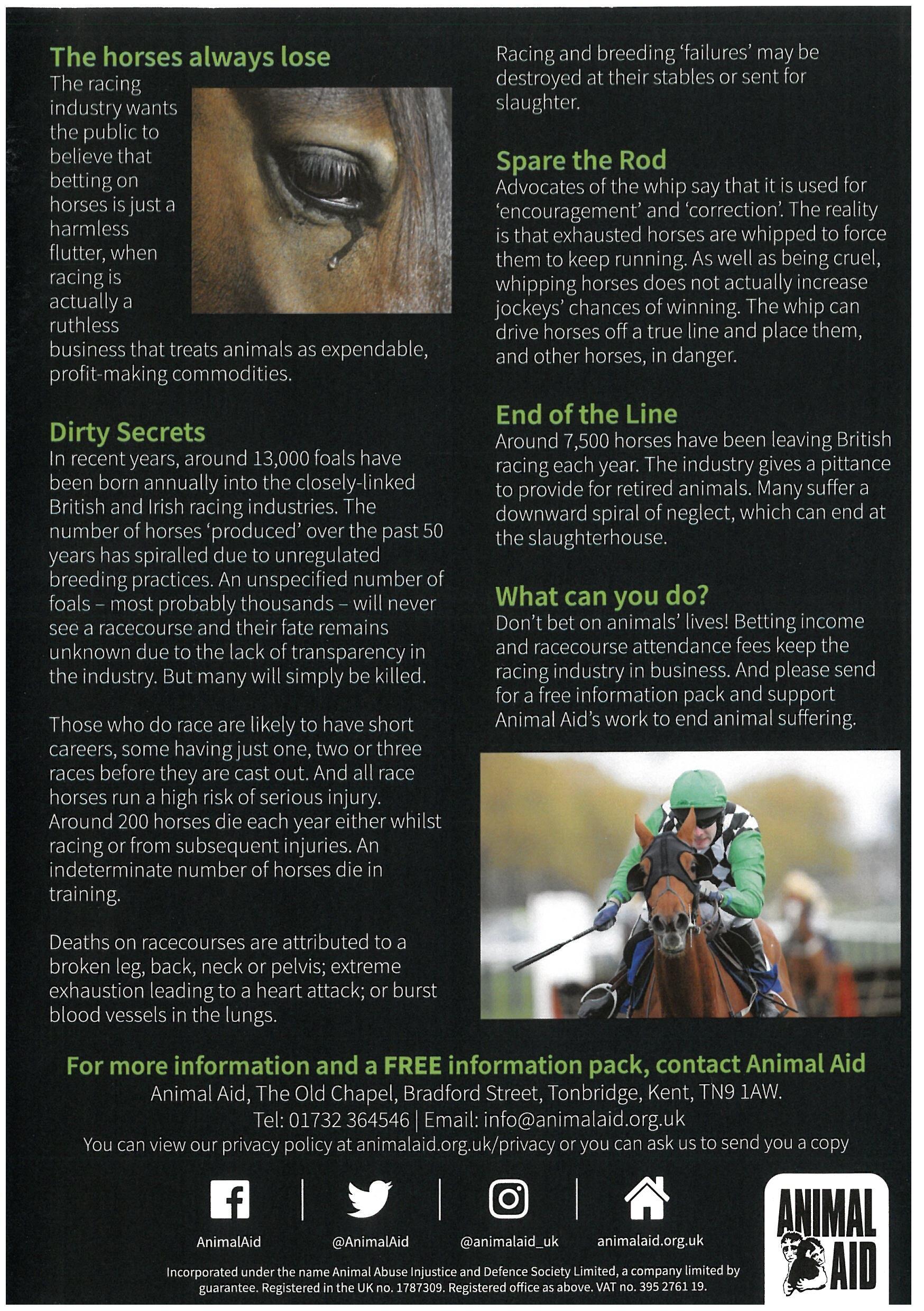 Cruelty. You Can Bet on it.