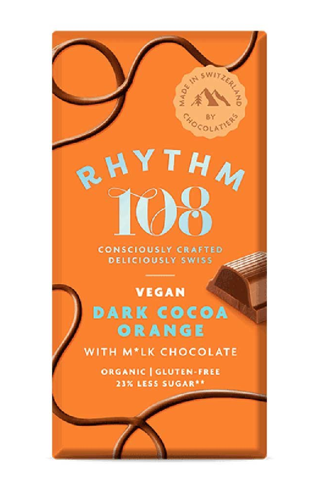 Rhythm 108 Dark Cocoa Orange Chocolate Bar
