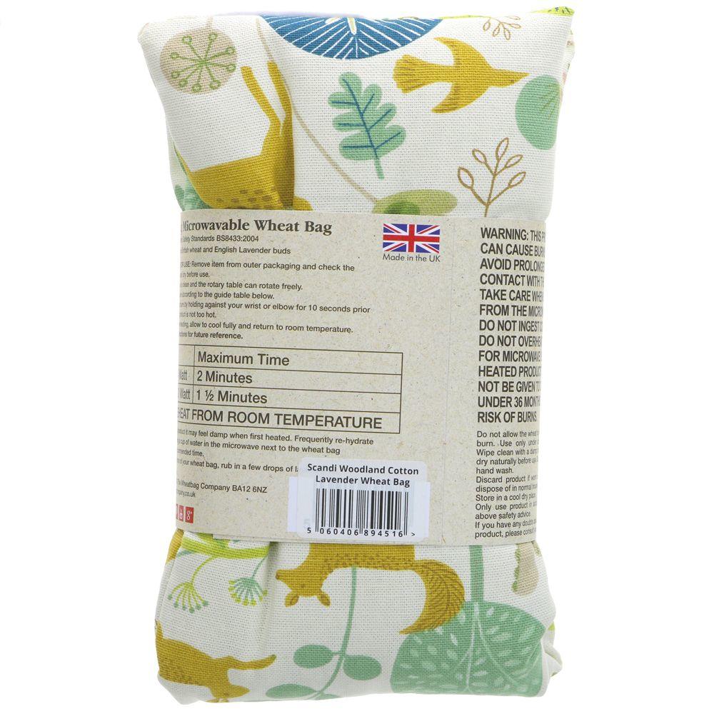 Woodland Print Microwavable Lavender Wheat Bag