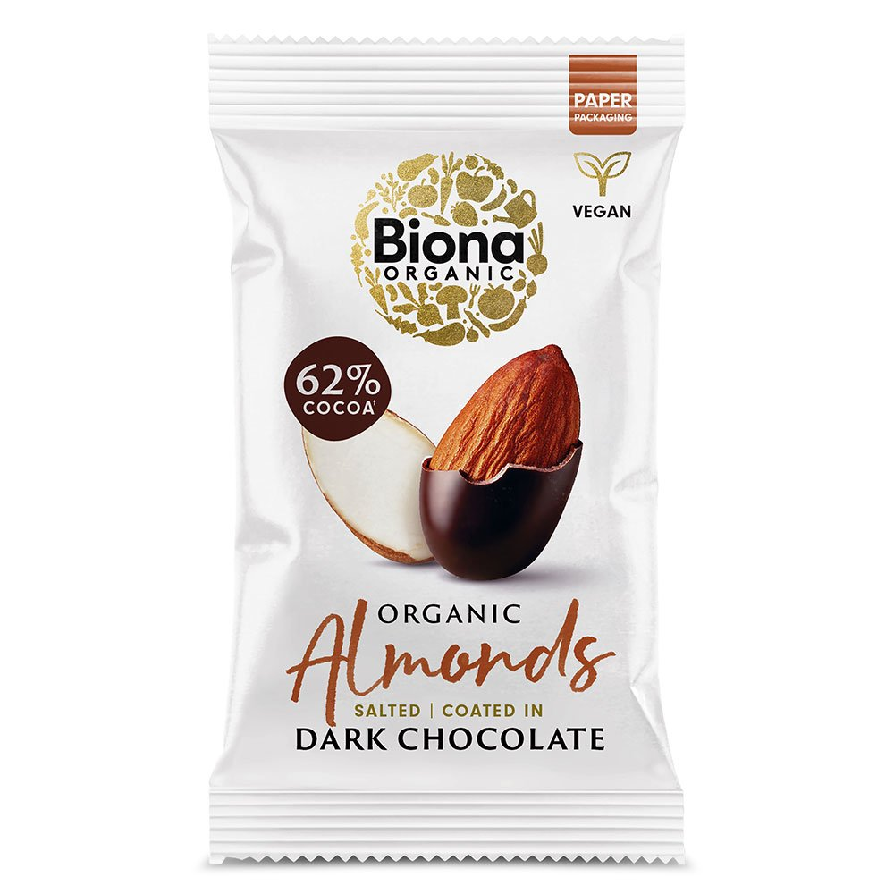 Biona Organic Dark Chocolate Roasted Almonds