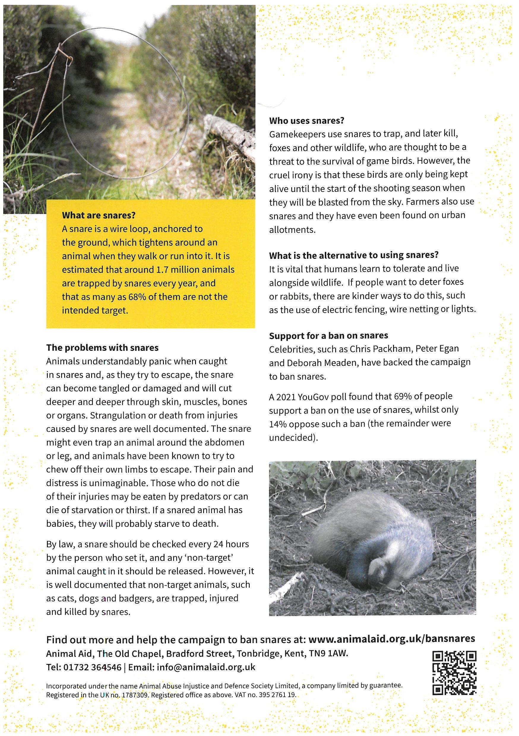 Snares: Indiscriminate and Cruel