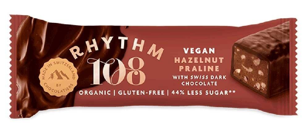 Rhythm 108 Organic Hazelnut Praline Dark Chocolate Bar