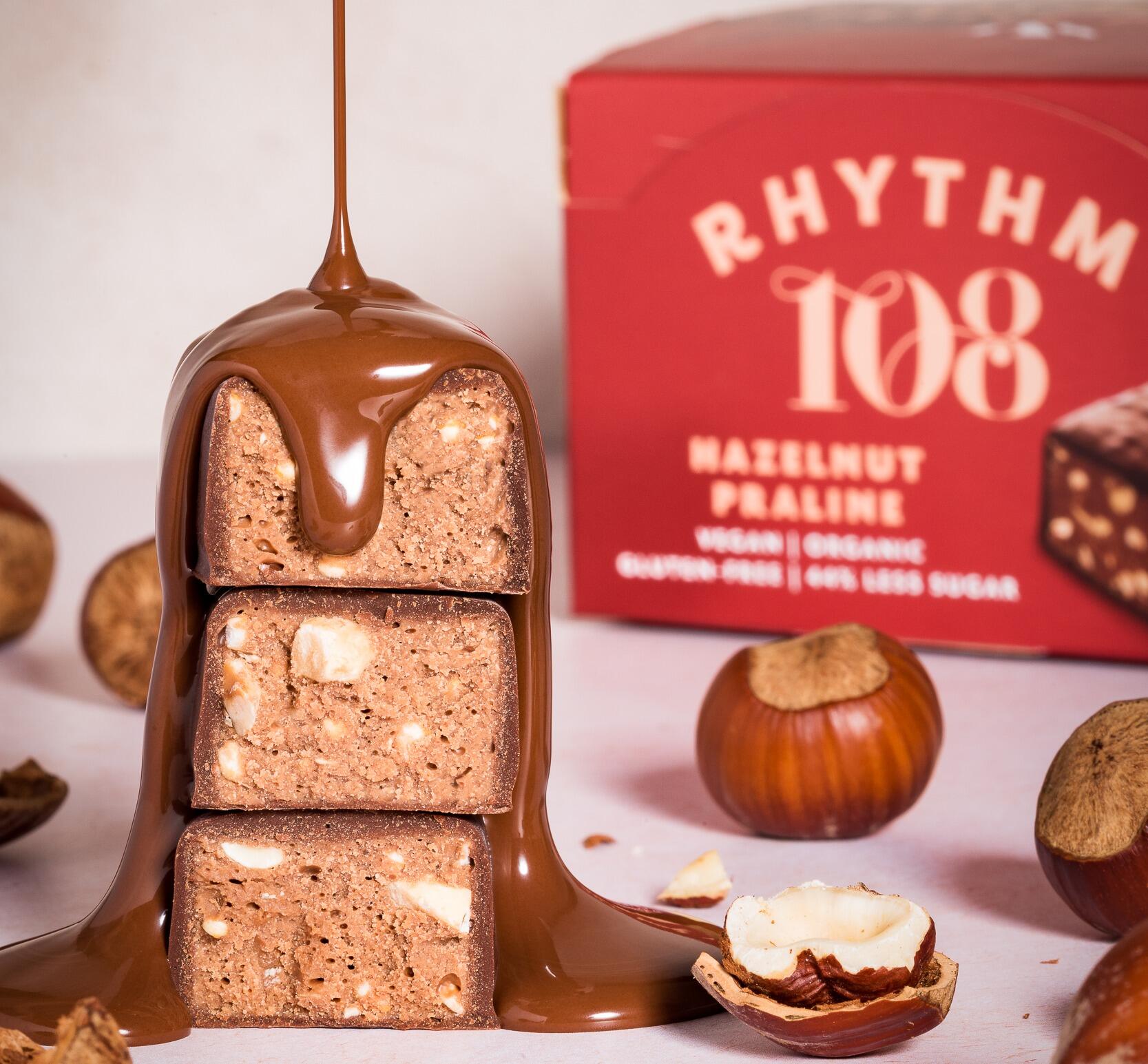 Rhythm 108 Organic Hazelnut Praline Dark Chocolate Bar