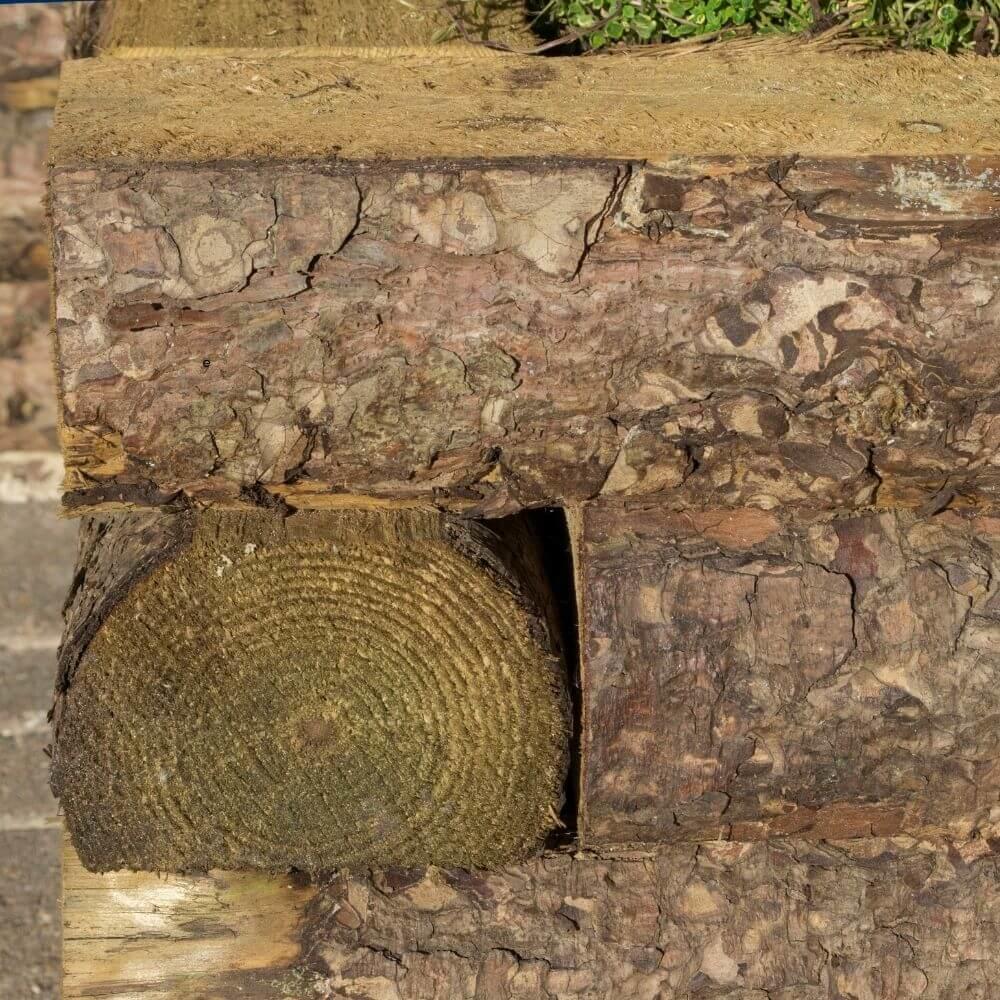 Rustic Sleepers 1.2m - Natural Wood - Fencing Essentials
