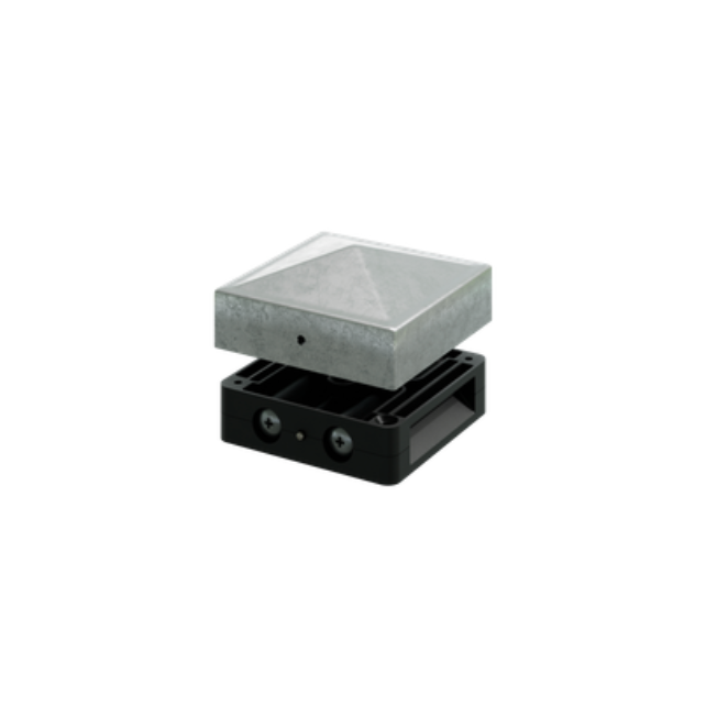 75mm DuraPost Metal Post Cap - Galvanised - Fencing Essentials