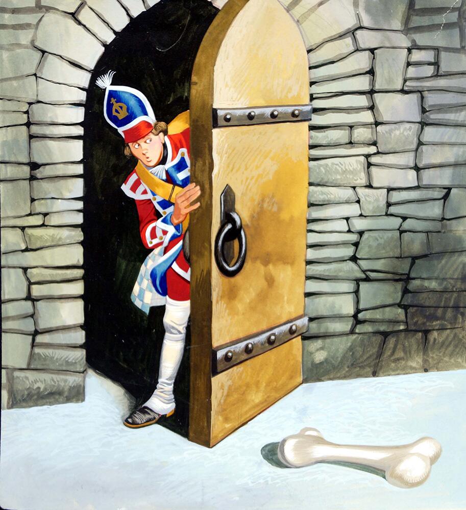 Three Soldiers: Entering The Dog's Den art by Ron Embleton