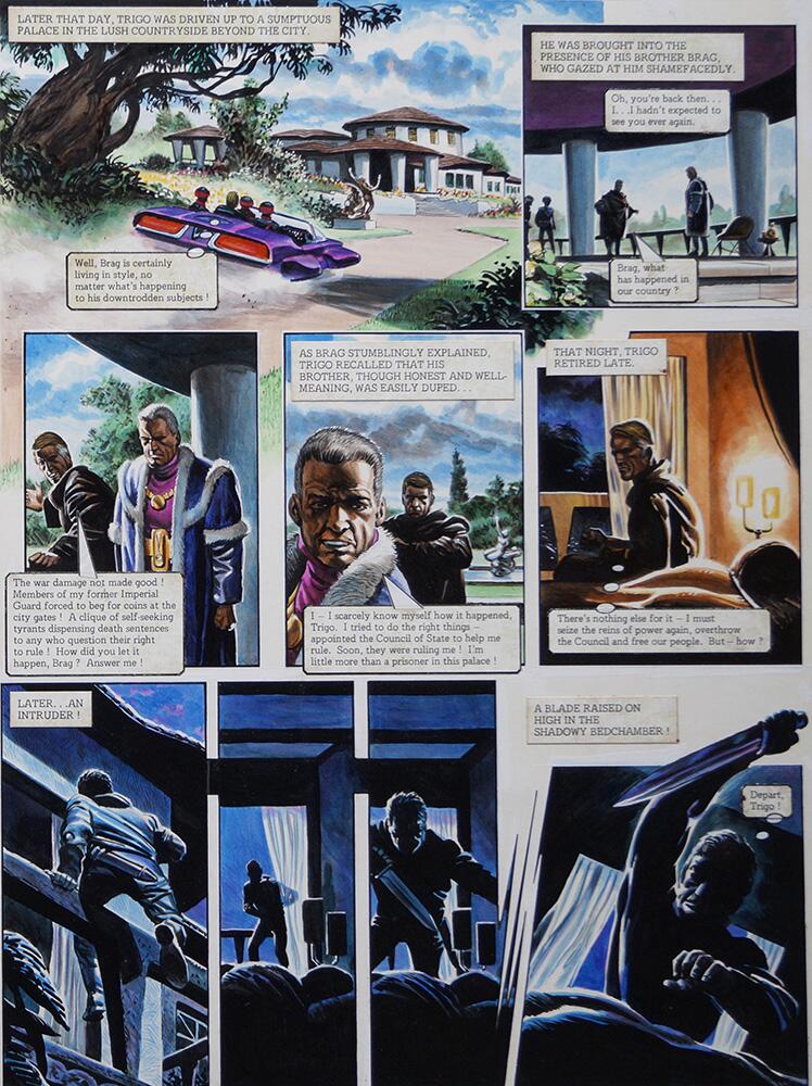 An Intruder from 'The Slave Traders' (TWO pages) art by Oliver Frey ...