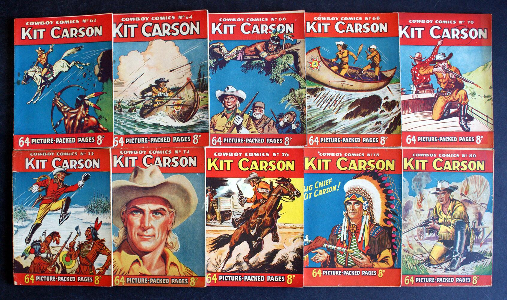 Cowboy Comics: Kit Carson (10 issues) by Various at The Book Palace