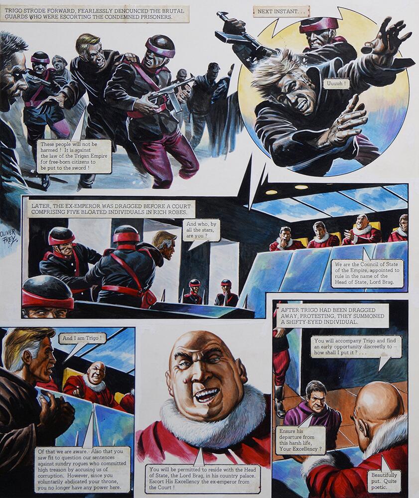 An Intruder from 'The Slave Traders' (TWO pages) art by Oliver Frey ...