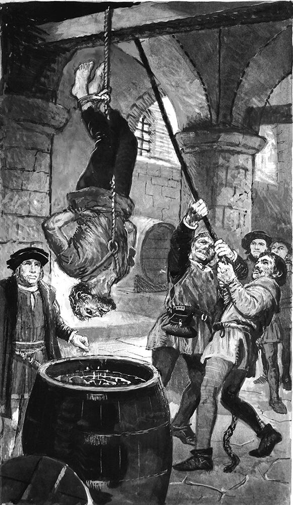 Clarence Drowned in a Butt of Malmsey art by Ken Petts