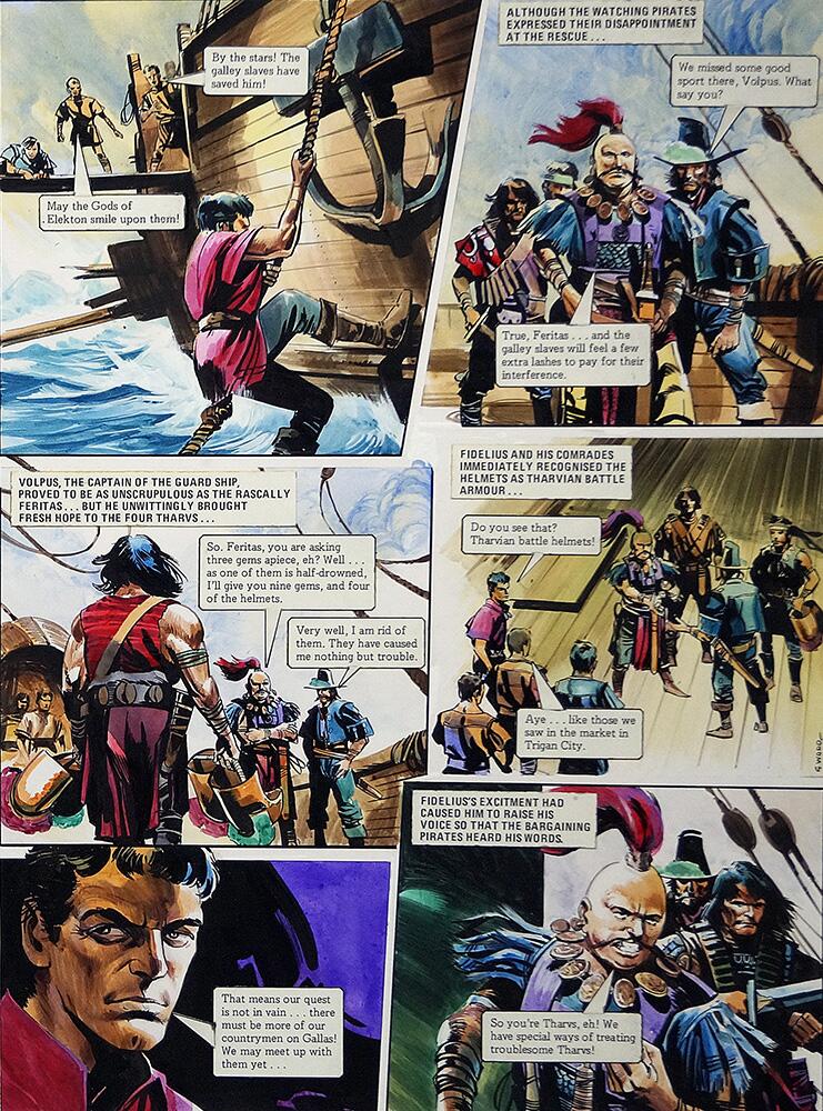 Viscious Sea Serpents from 'The Tharvs' (TWO pages) art by Gerry Wood ...