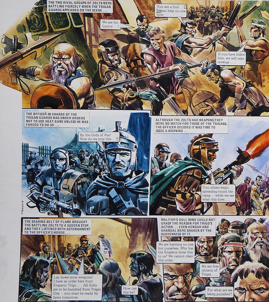 Rival Zolts from 'The War of The Zolts' (TWO pages) art by Gerry Wood ...