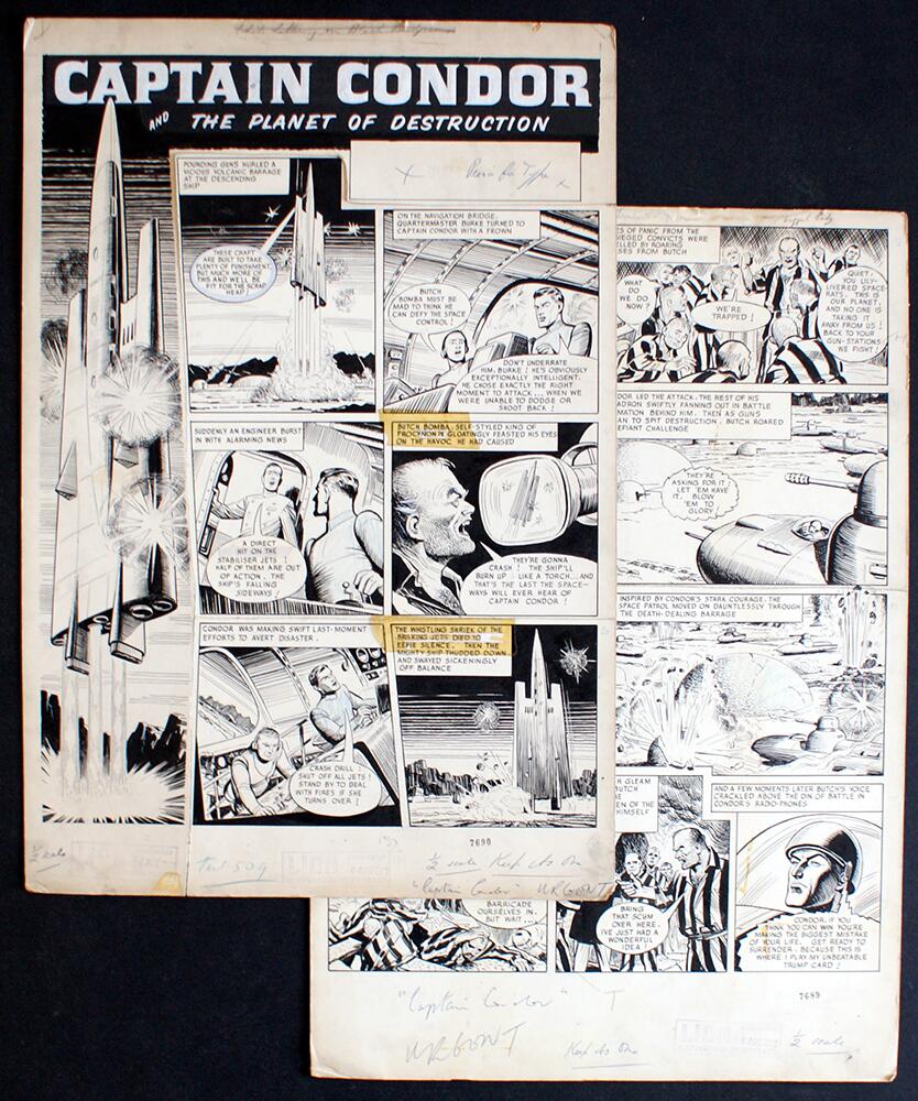 Captain Condor & The Planet Of Destruction 060860 (TWO pages) art by ...