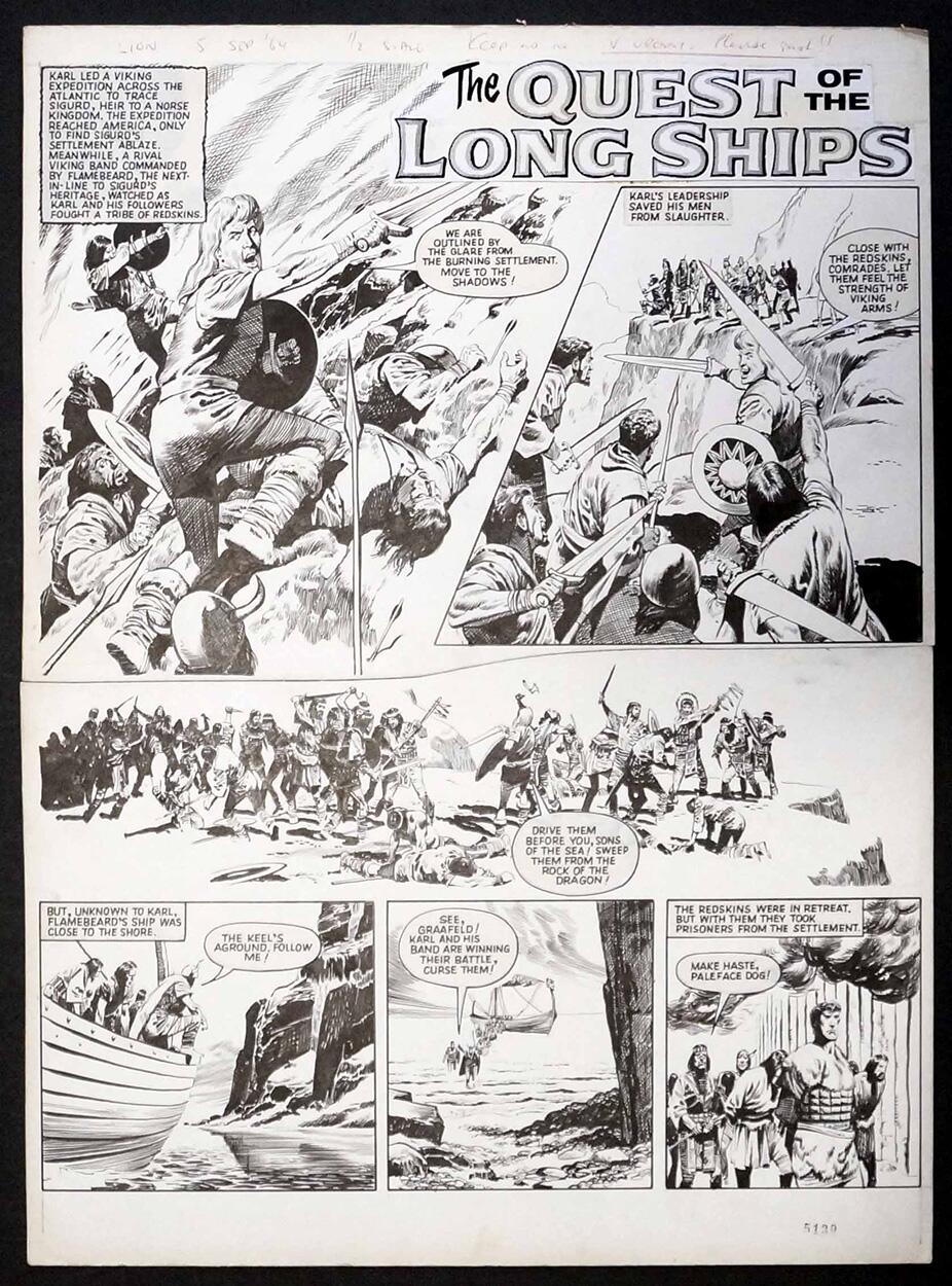 Karl The Viking: 5th September 1964 art by Don Lawrence