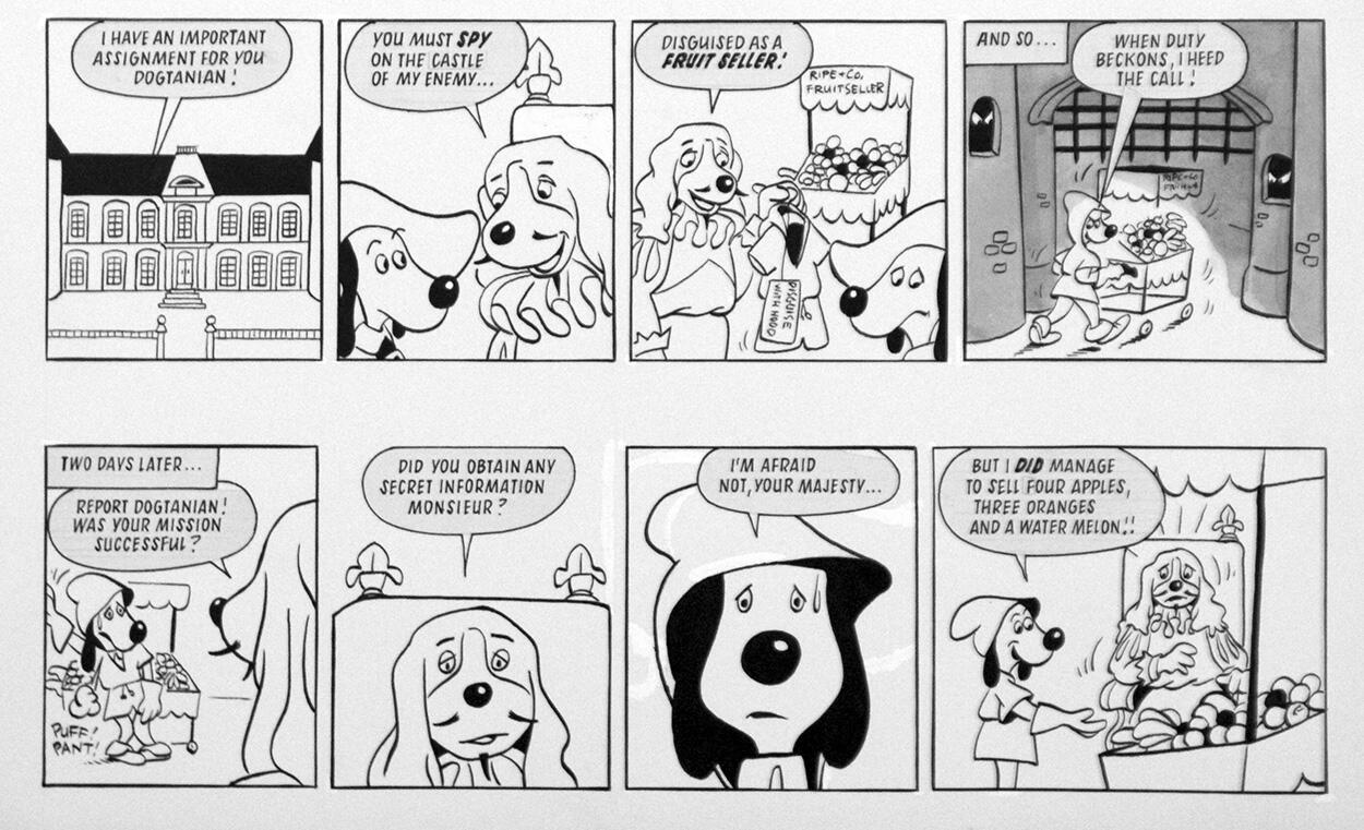 Dogtanian from 'Look In' 3 art by Nick Potter