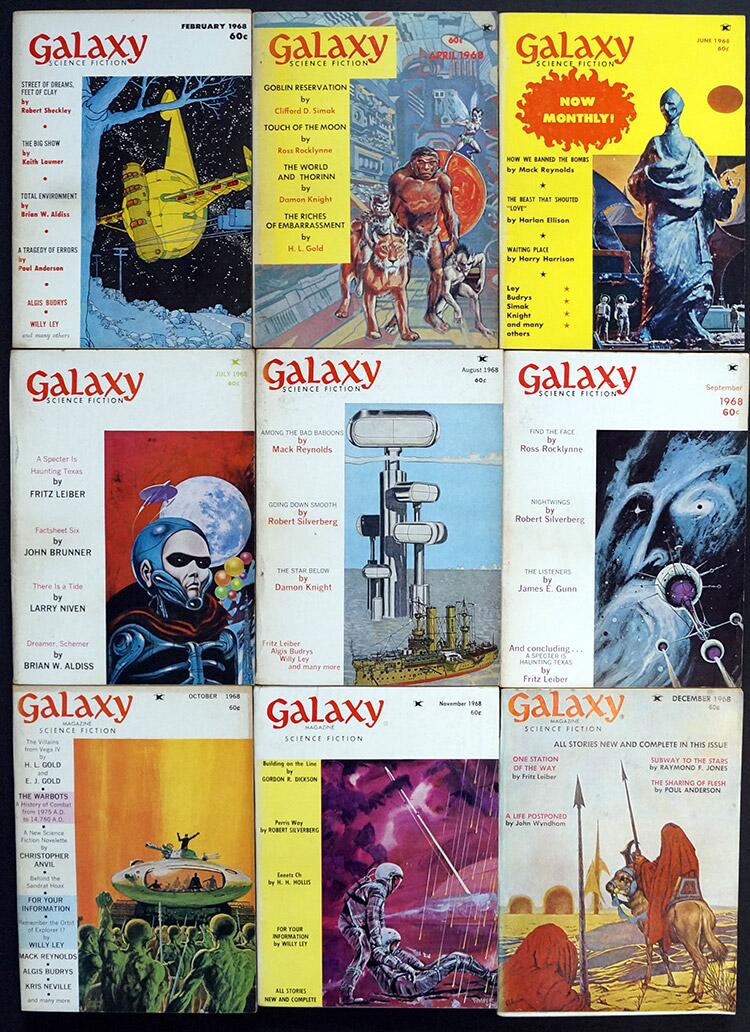 Galaxy Science Fiction: 1968 (COMPLETE) by Robert Sheckley, Keith ...