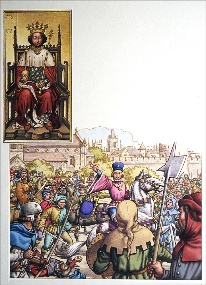 King Richard II and the Peasants Revolt art by Patrick Nicolle