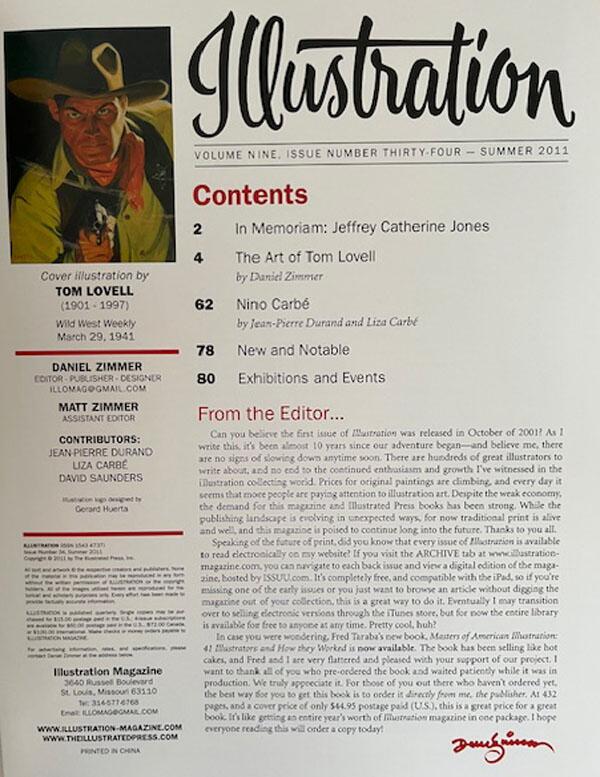 Illustration (USA magazine) issue number thirty four by Dan Zimmer ...