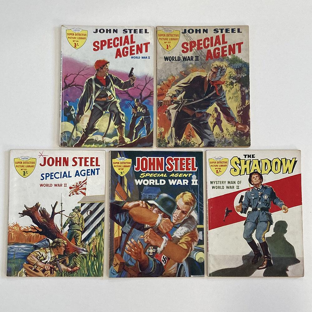John Steel in Super Detective Picture Library #181, #183, #185, #187 ...