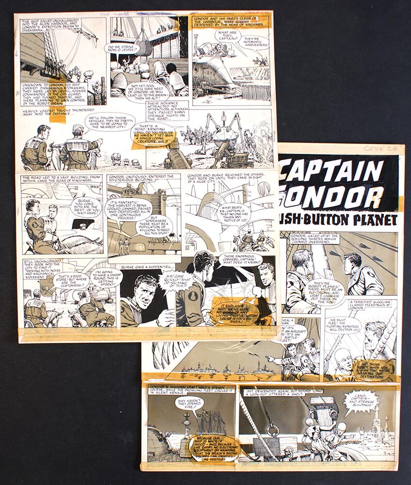 Captain Condor & The Push-Button Planet 020662 (TWO pages) art by Brian ...