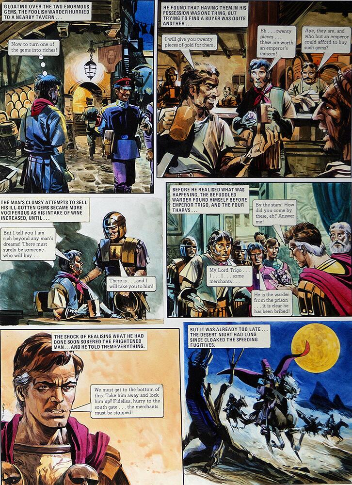 Bribed! From 'The Tharvs' (TWO pages) art by Gerry Wood (Signed)
