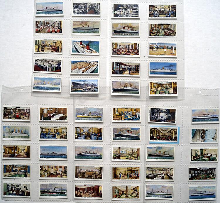 Complete Set of 50 'Ocean Greyhounds' Ogden's Cigarette Cards (1938) at ...