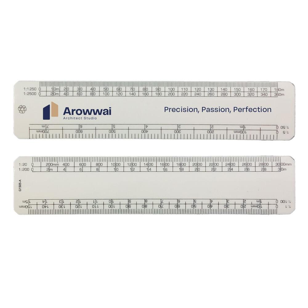 150MM OVAL SCALE RULER - RECYCLED